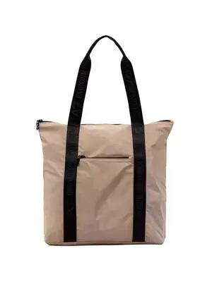EA7 Logo Print Zip-fastening Tote Bag