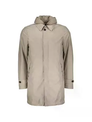 MOORER Hooded Single-breasted Overcoat