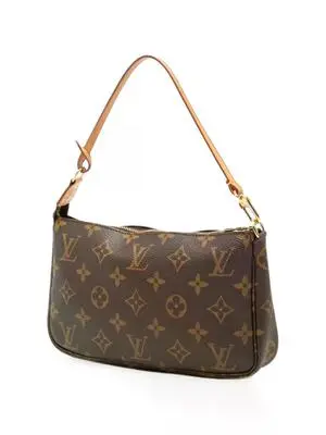 LOUIS VUITTON 2002 Monogram Pochette Accessoires Shoulder Bag - Brown