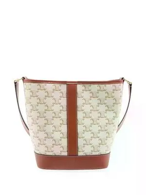 Celine 2018-2026 Small Triomphe Coated Canvas Bucket Bag