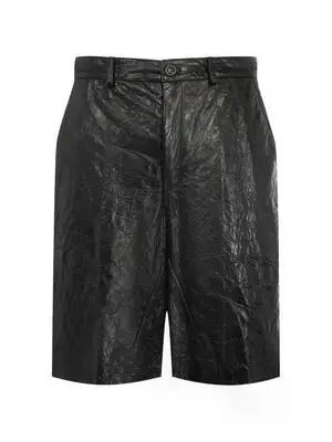 Rick Owens Leather Work Shorts