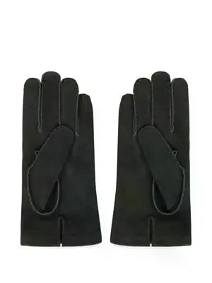 MOORER Suede-finish Stitched-detail Gloves