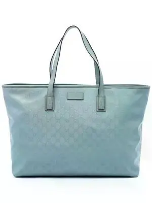 Gucci Gucci Large GG Imprimé Tote Bag Blue