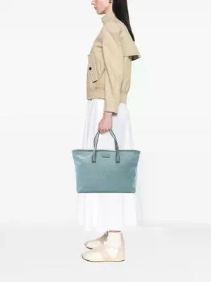 Gucci Large Gg Imprimé Tote Bag - Blue