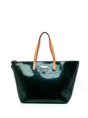LOUIS VUITTON 1990-2010 Monogram Vernis Bellevue Gm Handbag - Green