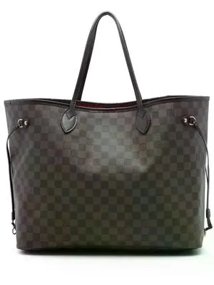 LOUIS VUITTON 2010 Damier Ebene Neverfull Gm Tote Bag - Brown