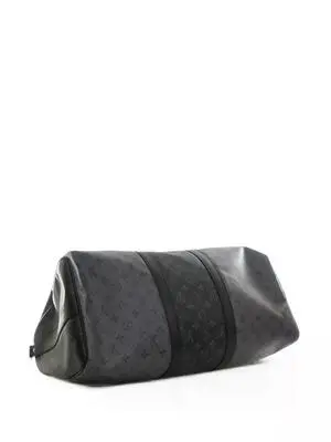 LOUIS VUITTON Monogram Eclipse Reverse Keepall Bandouliere 50 Travel Bag