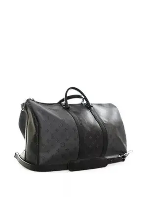 LOUIS VUITTON Monogram Eclipse Reverse Keepall Bandouliere 50 Travel Bag