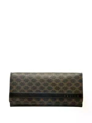 Celine 2000 Macadam Coated Canvas Wallet Long Wallets