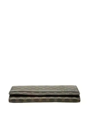 Celine 2000 Macadam Coated Canvas Wallet Long Wallets