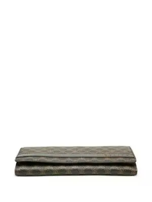 Celine 2000 Macadam Coated Canvas Wallet Long Wallets
