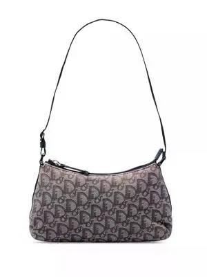 Dior 2002 Diorissimo Trotter Canvas Shoulder Bag - Blue