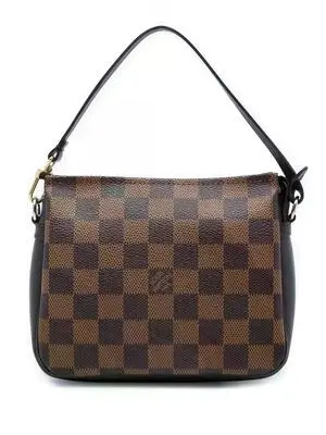 LOUIS VUITTON 1999 Damier Ebene Trousse Pochette Handbag - Brown