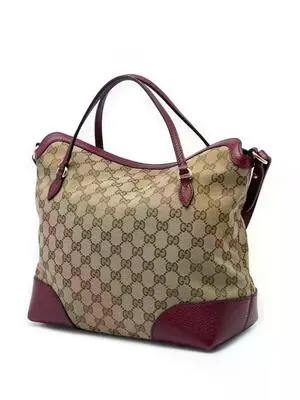 Gucci 2016-2026 Medium Gg Canvas Bree Fold Over Tote Satchel