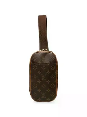 LOUIS VUITTON 2004 Monogram Pochette Gange Crossbody Bag - Brown