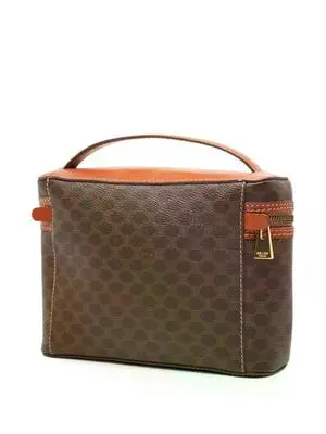 Celine 1994 Macadam Coated Canvas Vanity Bag