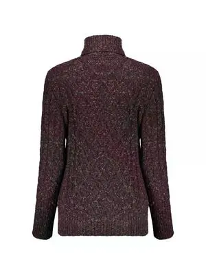 MOORER Cable-knit Roll-neck Sweater