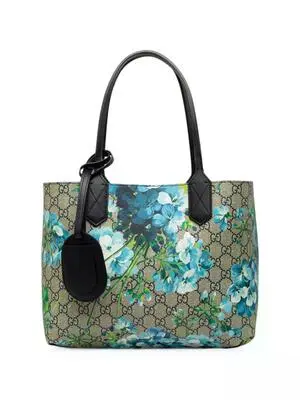 Gucci 2000-2015 Small Gg Supreme Blooms Reversible Tote Bag - Neutrals