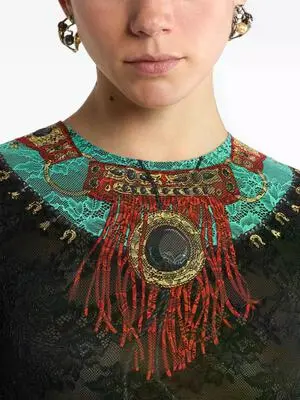 Etro Earrings With Pearl Bead And Animal Buckle