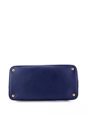 Prada Cuir Double Saffiano Leather Medium Tote Bag - Blue