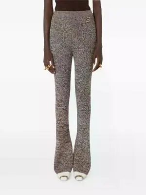 Sportmax Logo Plaque Flared Trousers