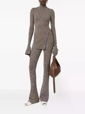 Sportmax Logo Plaque Flared Trousers