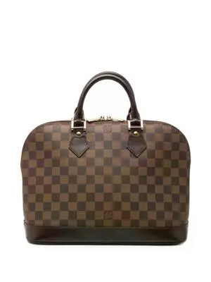 LOUIS VUITTON 2003 Damier Ebene Alma Pm Handbag - Brown