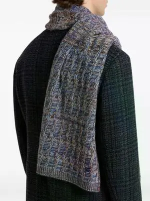 Etro Cable-knit Cashmere Scarf - Blue