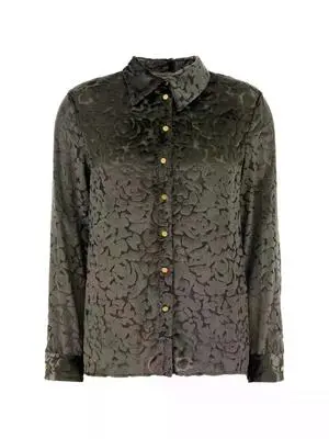 Alberta Ferretti Floral-devoré Shirt - Grey