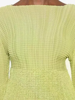 Issey Miyake Plissé-effect Three-quarter Sleeve Top