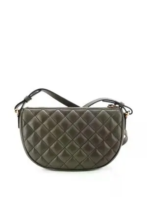 Versace La Medusa Quilted Leather Half Moon Crossbody Bag
