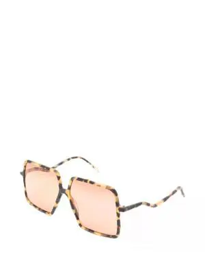 KUBORAUM Tortoiseshell-effect Square Frame Sunglasses - Brown