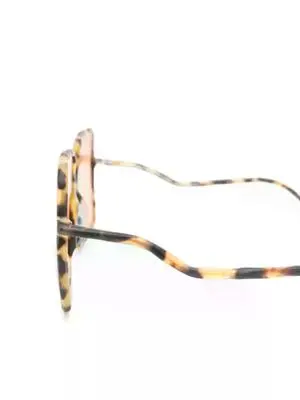 KUBORAUM Tortoiseshell-effect Square Frame Sunglasses
