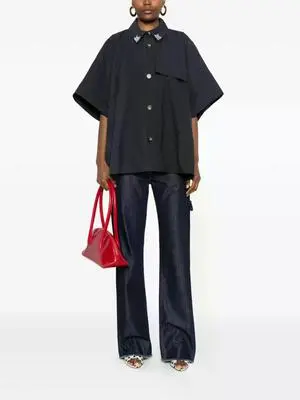 Liu Jo Crystal Embellished Short Sleeve Poncho