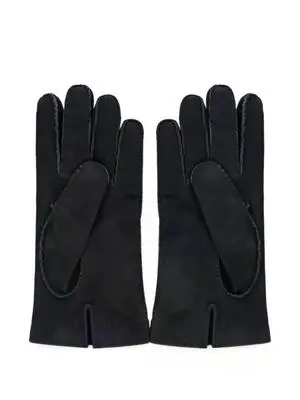MOORER Suede-finish Topstitched Gloves