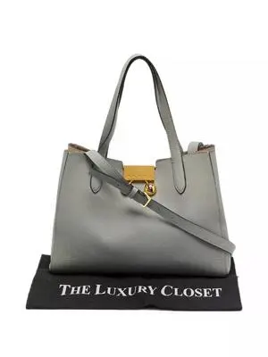 Marni Trunkaroo Leather Tote Bag - Grey