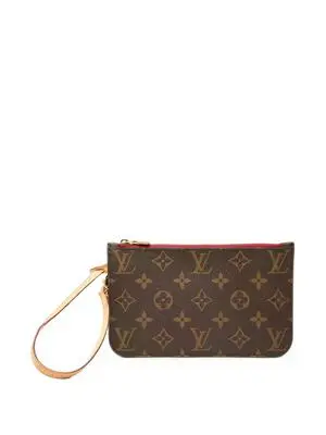 LOUIS VUITTON 2014 Monogram Neverfull Pm Pouch - Brown