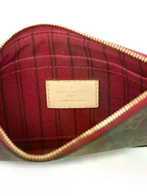 LOUIS VUITTON 2014 Monogram Neverfull Pm Pouch - Brown