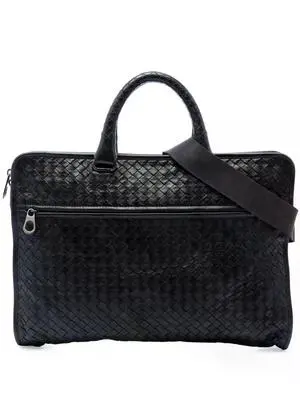 Bottega Veneta 2012-2026 Nappa Intrecciato Briefcase Business Bag - Black