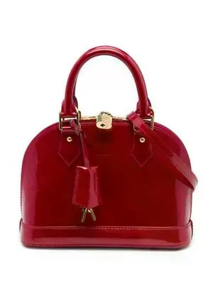 LOUIS VUITTON 2012 Monogram Vernis Alma Bb Satchel - Red