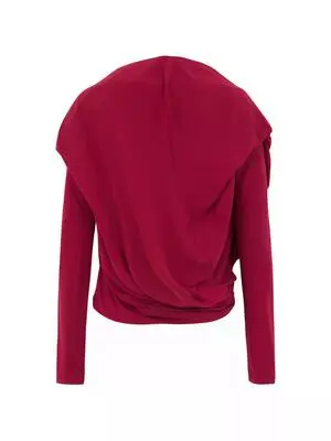 Alberta Ferretti Draped Asymmetric Blouse - Red