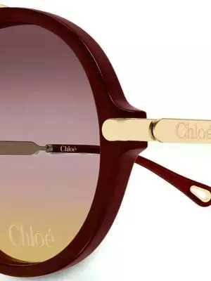 Chloé Oversized-frame Gradient-lens Sunglasses - Brown