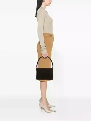 Gucci Suede Bamboo Handbag