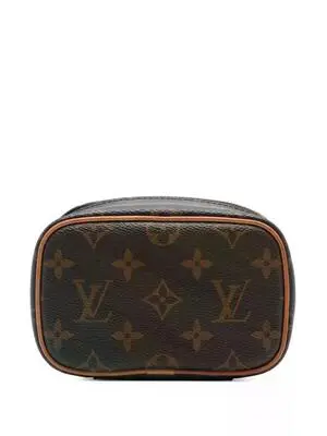 LOUIS VUITTON Monogram Nice Nano Case Vanity Bag - Brown