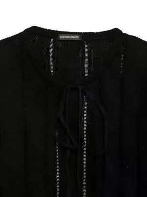 ANN DEMEULEMEESTER Open-knit Cardigan With Tie Fastening