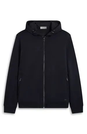 Bugatchi Soft Touch Full Zip Hoodie - Navy