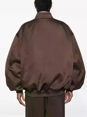 Federica Tosi Satin-finish Oversized Bomber Jacket