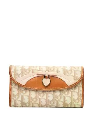 Dior 2007 Diorissimo Trotter Coated Canvas Romantique Wallet Long Wallets