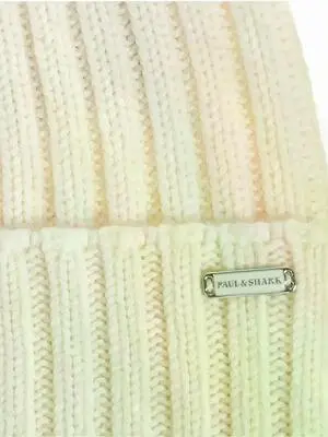 Paul & Shark Ribbed-knit Beanie Hat - White