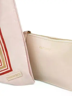 Farm Rio Printed Tote Bag With Wooden Top Handle